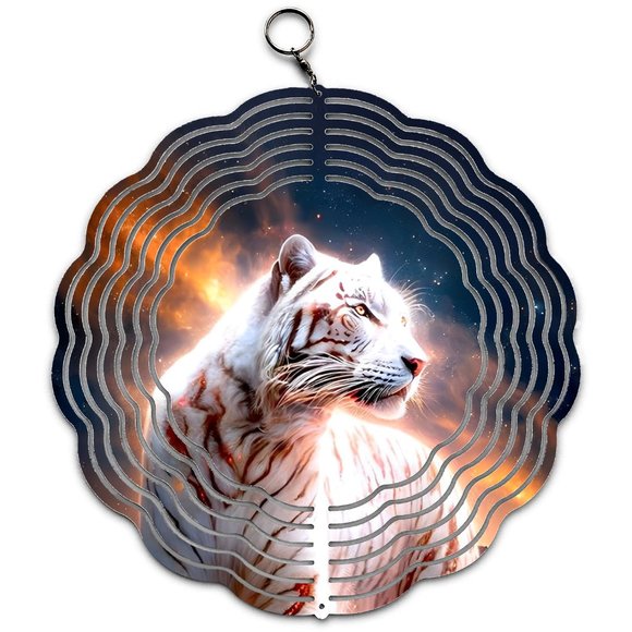 Design | Galaxy Tiger Print Design Wind Spinner With Swivel Hook | Poshmark